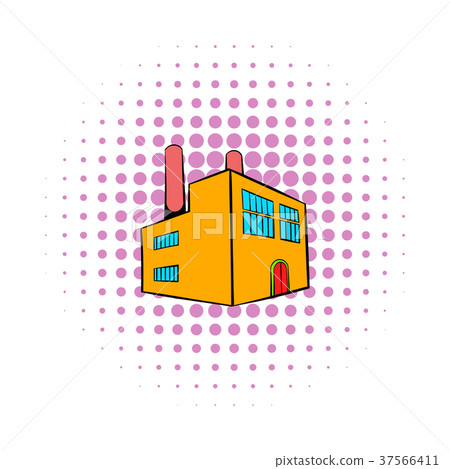 Factory building icon, comics style - Stock Illustration [37566411] - PIXTA