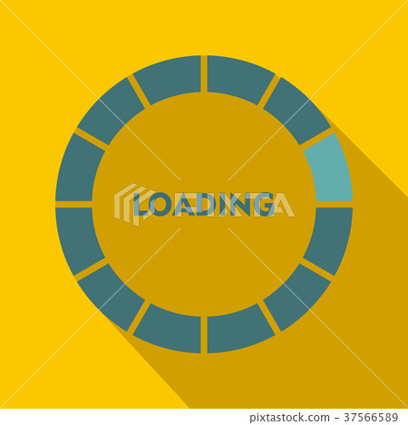 Circle loading icon, flat style - Stock Illustration [37566589] - PIXTA