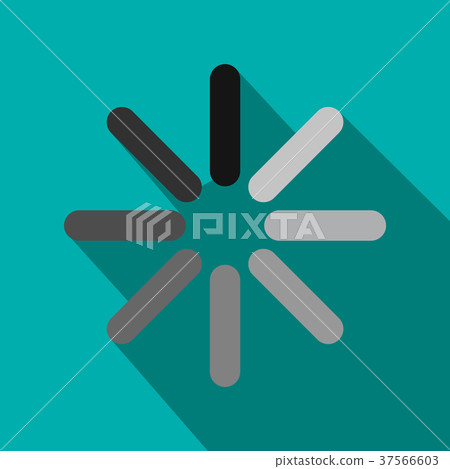 Loading circle sign icon in flat style - Stock Illustration [37566603 ...