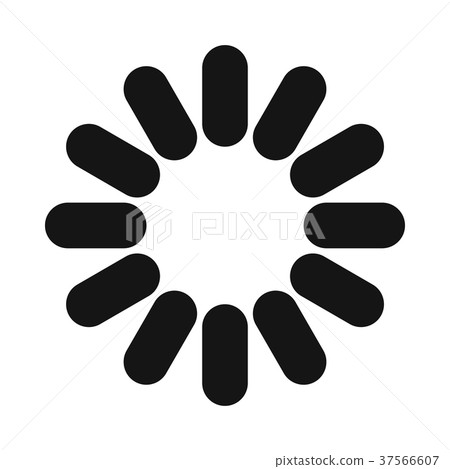 Loading circle sign icon, simple style - Stock Illustration [37566607 ...