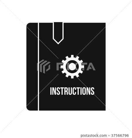 Instruction book icon, simple style-插圖素材 [37566796] - PIXTA圖庫