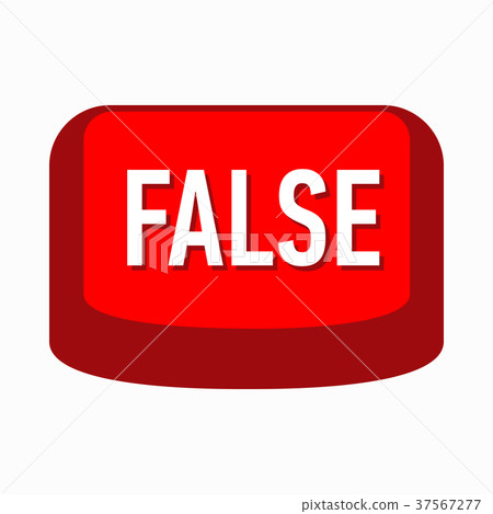 False red button icon, simple style - Stock Illustration [37567277] - PIXTA