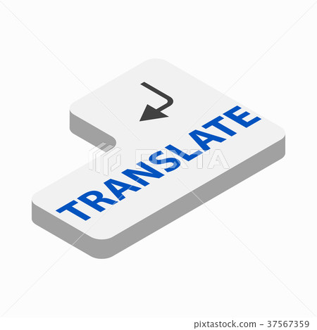 Translate button icon, isometric 3d style - Stock Illustration ...