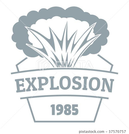 Fire explosion logo, simple gray style - Stock Illustration [37570757 ...