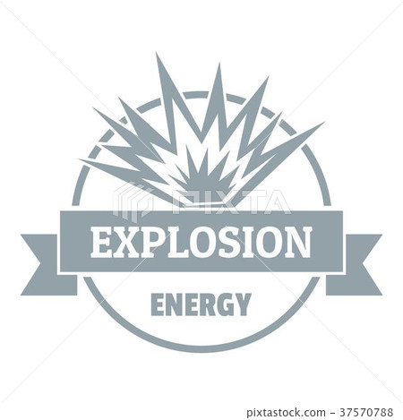 Energy explosion logo, simple gray style - Stock Illustration [37570788 ...