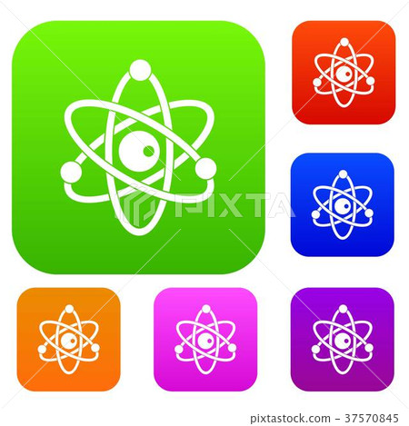 Atomic model set color collection - Stock Illustration [37570845] - PIXTA