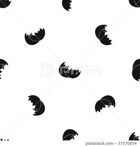 Egg shell pattern seamless black - Stock Illustration [37570854] - PIXTA