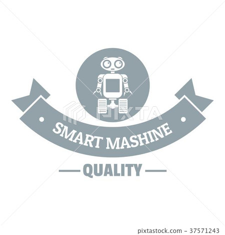 Robot smart logo, simple gray style - Stock Illustration [37571243] - PIXTA