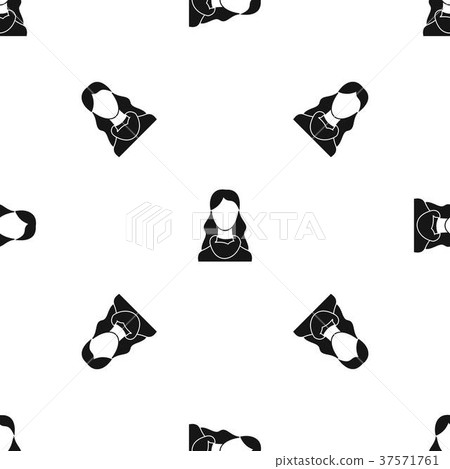 Woman pattern seamless black - Stock Illustration [37571761] - PIXTA