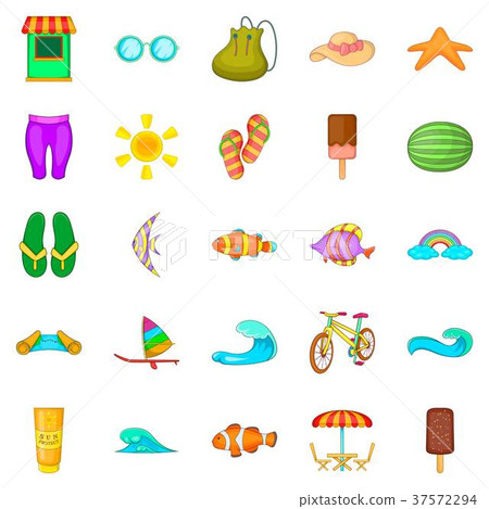 Easy life icons set, cartoon style - Stock Illustration [37572294] - PIXTA