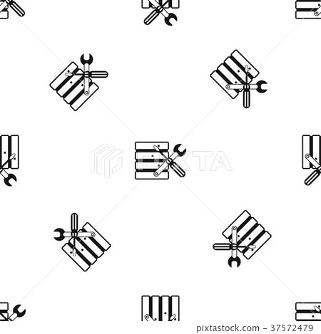Database with screwdriverl and spanner pattern... - Stock Illustration ...