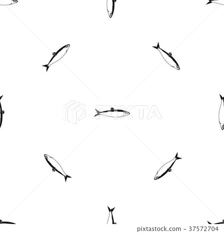 Fish pattern seamless black - Stock Illustration [37572704] - PIXTA