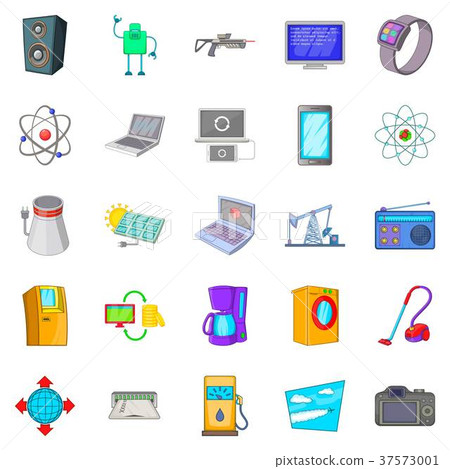 System icons set, cartoon style-插圖素材 [37573001] - PIXTA圖庫