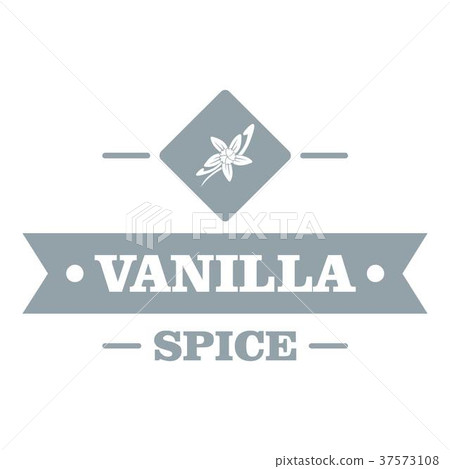 Vanilla spice logo, simple gray style - Stock Illustration [37573108 ...