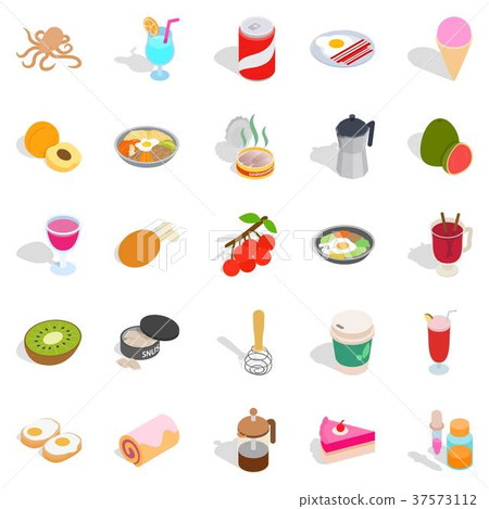 Dainty icons set, isometric style - Stock Illustration [37573112] - PIXTA