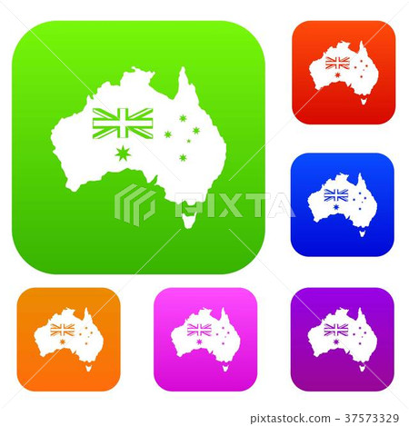 Australia set color collection - Stock Illustration [37573329] - PIXTA