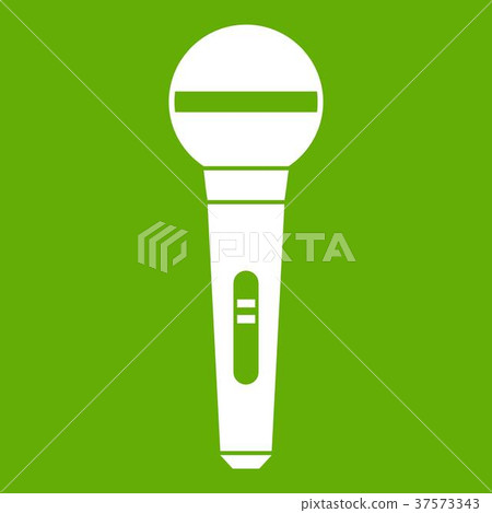 Microphone icon green - Stock Illustration [37573343] - PIXTA