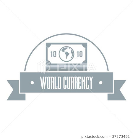 World currency logo, simple gray style - Stock Illustration [37573491 ...