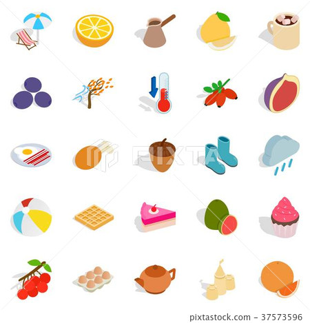 Mixture icons set, isometric style - Stock Illustration [37573596] - PIXTA