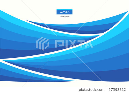 Water Wave abstract design. Marine pattern with - Stock Illustration ...