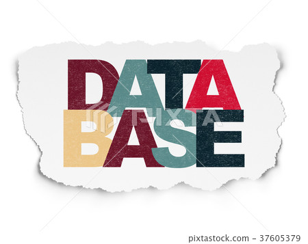 Programming concept: Database on Torn Paper-插圖素材 [37605379] - PIXTA圖庫