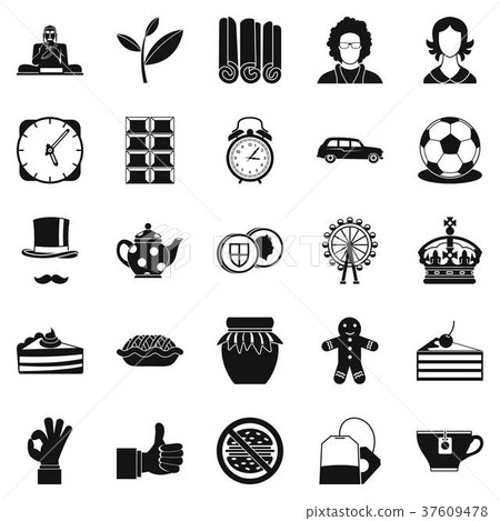 Char icons set, simple style - Stock Illustration [37609478] - PIXTA