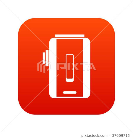 Charger icon digital red - Stock Illustration [37609715] - PIXTA