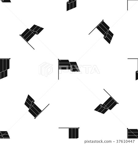 Flag pattern seamless black - Stock Illustration [37610447] - PIXTA