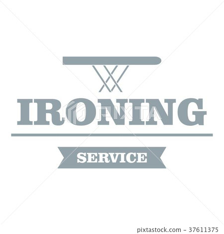 Ironing service logo, simple gray style - Stock Illustration [37611375 ...