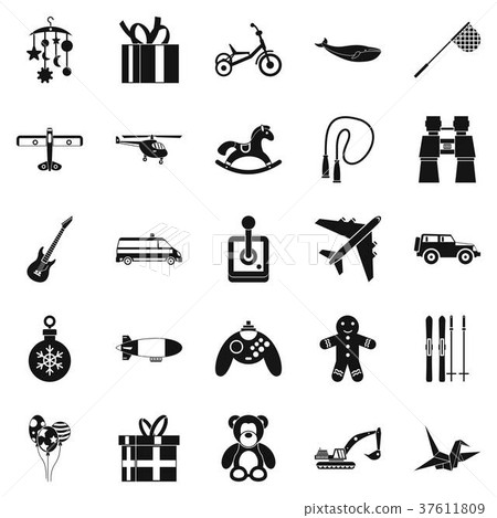 Modern toy icons set, simple style - Stock Illustration [37611809] - PIXTA