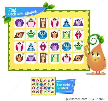 Find pair shapes 5 - Stock Illustration [37627866] - PIXTA