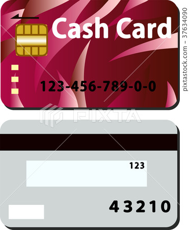 Cash card style pattern set red - Stock Illustration [37634090] - PIXTA