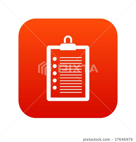To do list icon digital red - Stock Illustration [37646978] - PIXTA