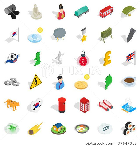 History icons set, isometric style - Stock Illustration [37647013] - PIXTA