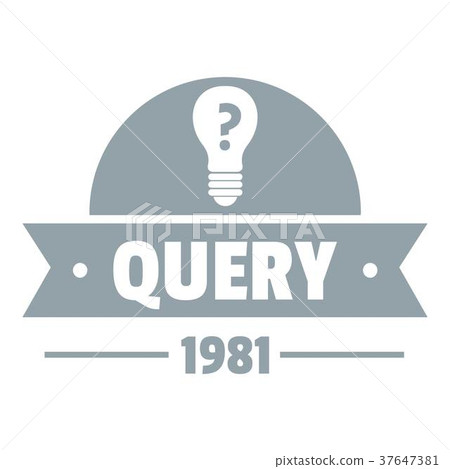 Query logo, simple gray style - Stock Illustration [37647381] - PIXTA