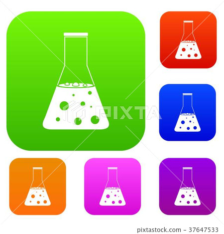 Chemical flask set color collection - Stock Illustration [37647533] - PIXTA