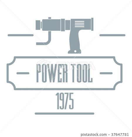 Power tool logo, simple gray style - Stock Illustration [37647781] - PIXTA