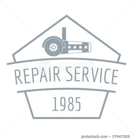 Repair service logo, simple gray style - Stock Illustration [37647889 ...