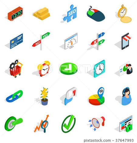 Index icons set, isometric style - Stock Illustration [37647993] - PIXTA