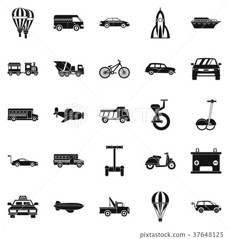 Two wheeler icons set, simple style-插圖素材 [37648125] - PIXTA圖庫