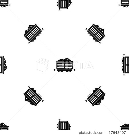Train waggon with coal pattern seamless black - Stock Illustration ...