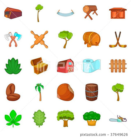 Timber icons set, cartoon style - Stock Illustration [37649626] - PIXTA