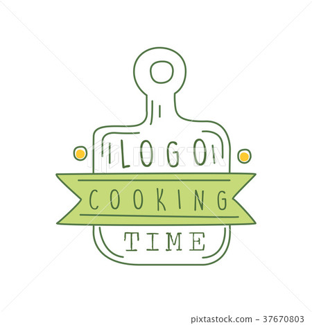 Cooking time logo original design with cutting - Stock Illustration ...