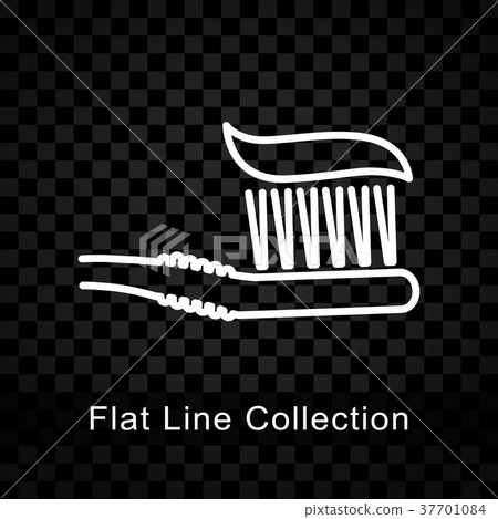tooth brush icon on checkered background - Stock Illustration [37701084 ...