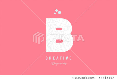 b pink white alphabet letter logo icon design - Stock Illustration ...