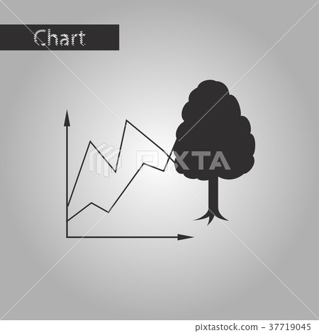 black and white style icon Ecologic chart - Stock Illustration ...