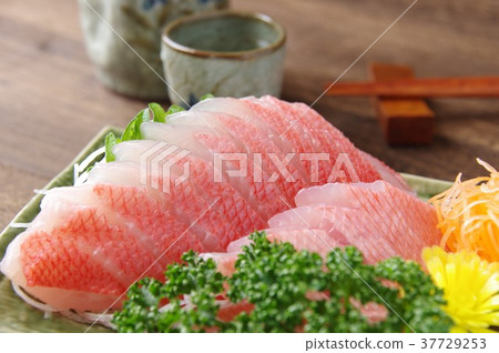 Kinmedai Sashimi Kinmedai Sashimi Japanese Food - Stock Photo [37729253 ...
