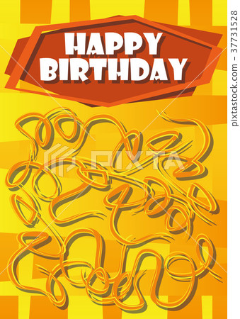 Playful Illustration Birthday Card air serpent - Stock Illustration ...