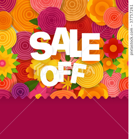 Season sale off vector concept. Spring - Stock Illustration [37757261 ...