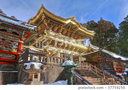 The Yomei Gate (Nikko Toshogu Shrine) after... - Stock Photo [37759250 ...